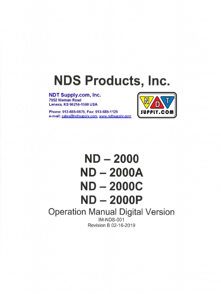 Analog Survey Meter - NDS-ND-2000-Operation-Manual | PDF