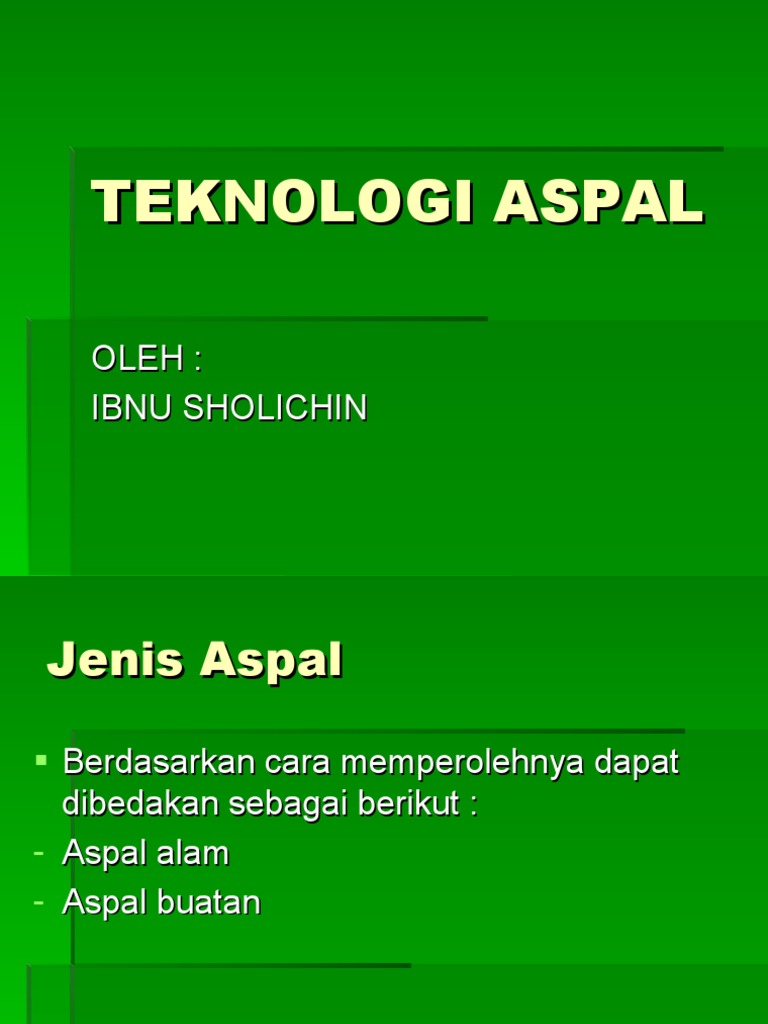 Teknologi Aspal | PDF