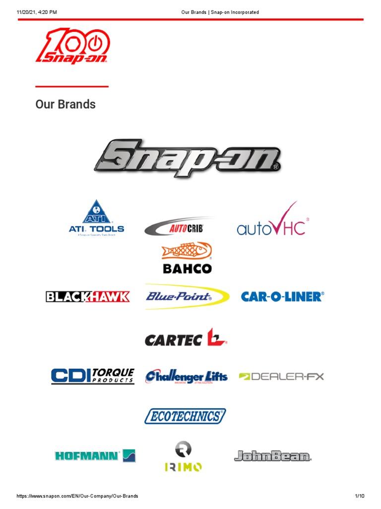 Our Brands - Snap-On Incorporated | PDF