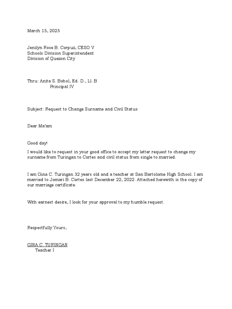 Request Letter | PDF