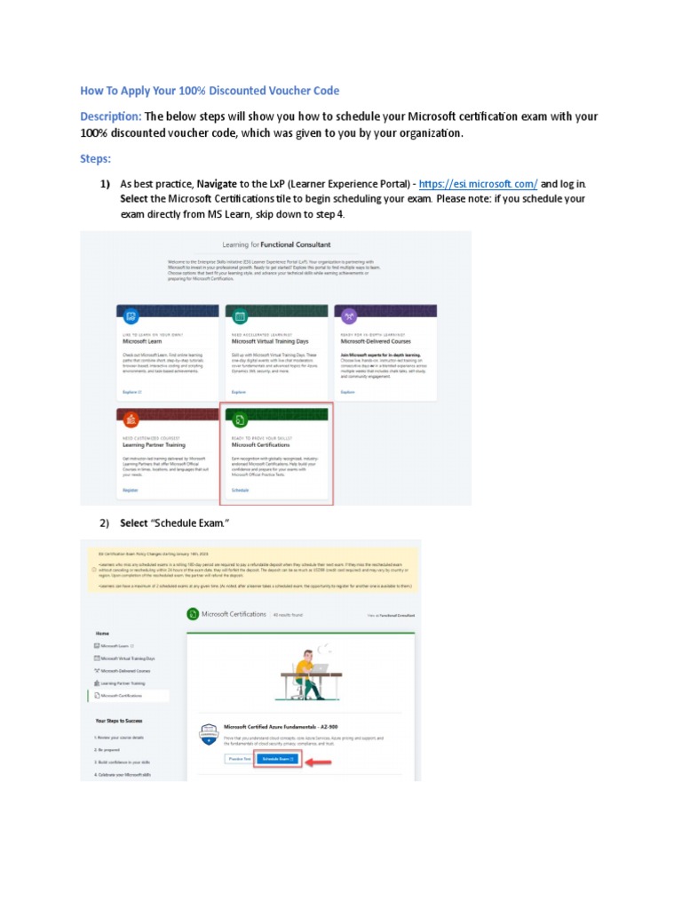 How To Apply Your Discounted Voucher Code | PDF