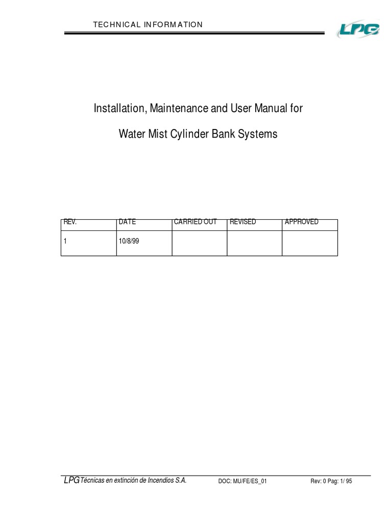 W. Mist User Manual | PDF | Valve | Pipe (Fluid Conveyance)