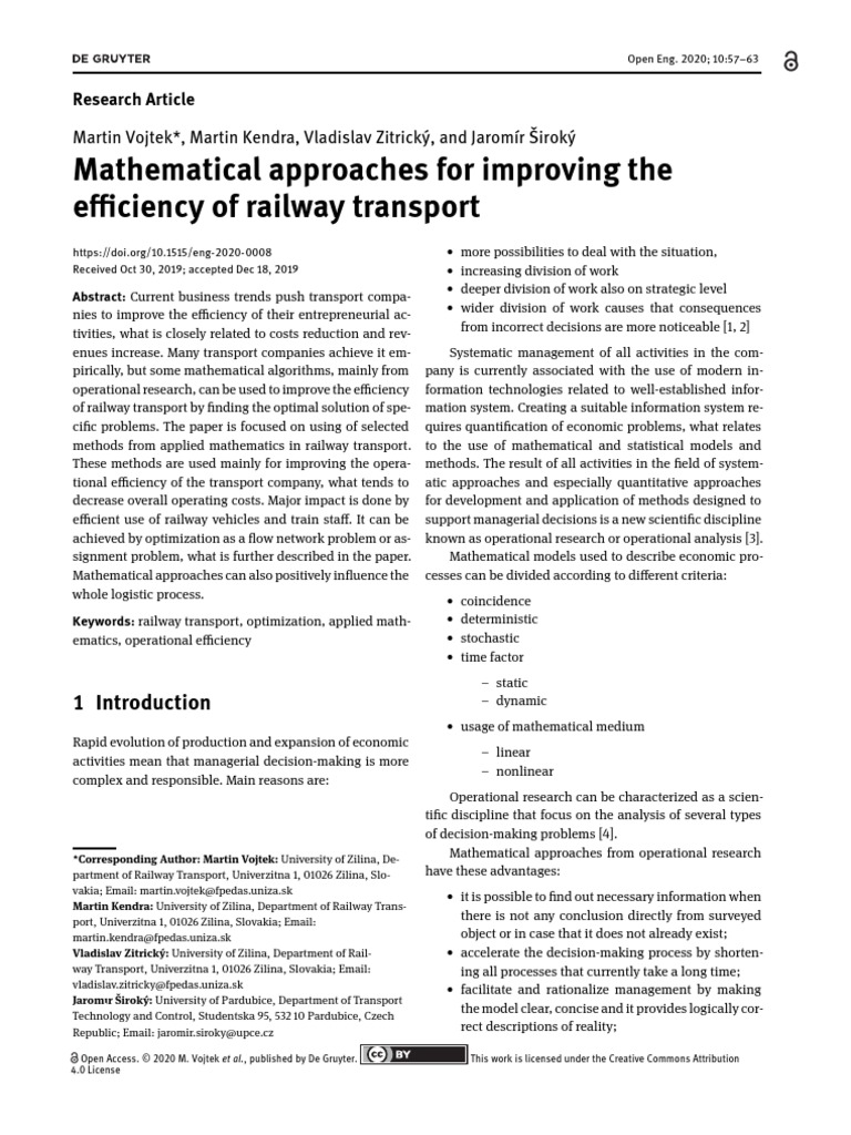 10.1515 - Eng 2020 0008 | PDF | Mathematical Optimization | Operations Research