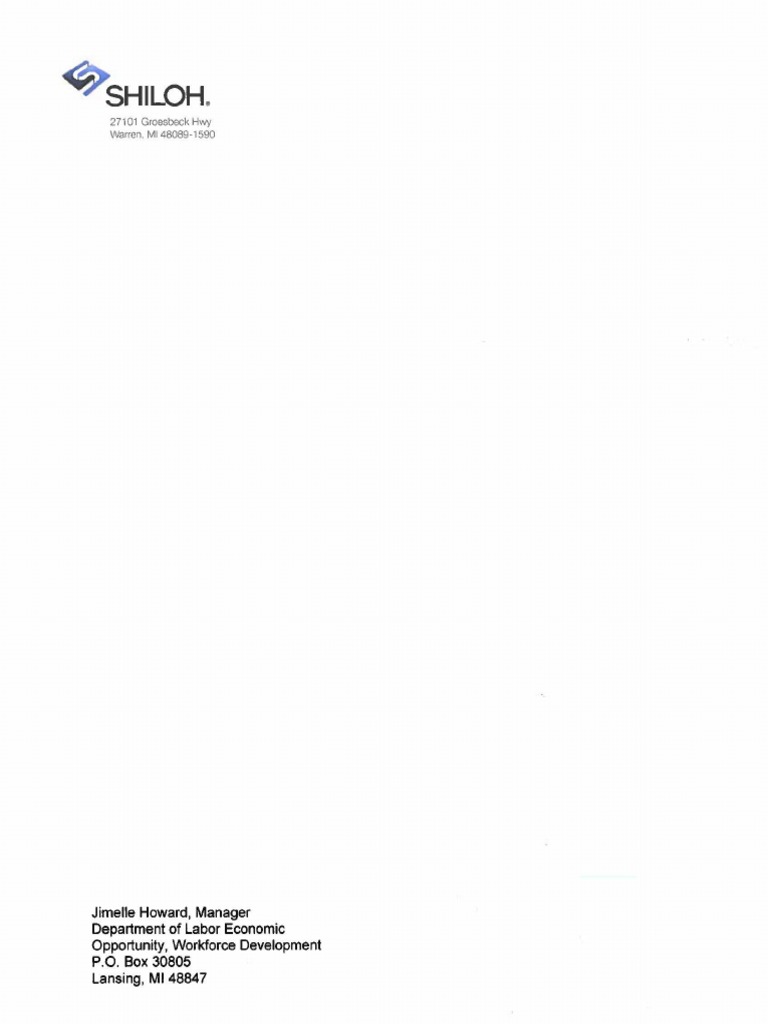 Shiloh Industries WARN Letter May 23, 2023 | PDF