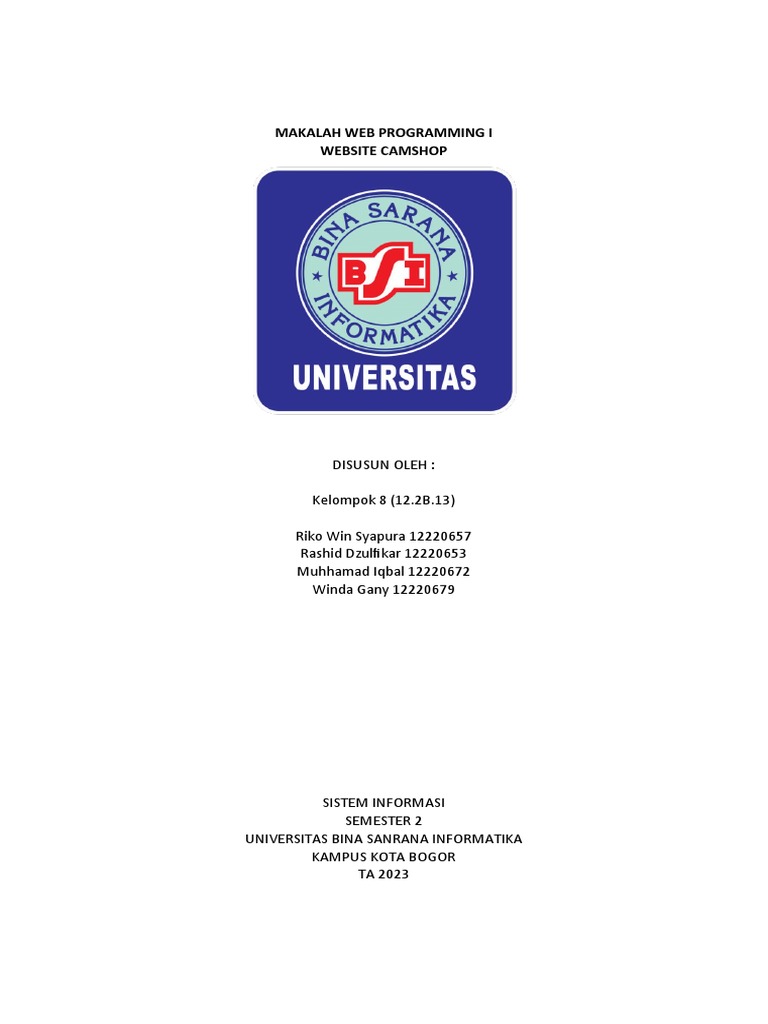 Makalah Web Programming I Pdf