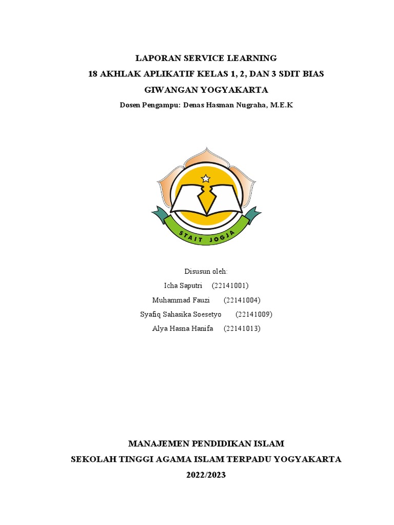LAPORAN SERVICE LEARNING TERBAIK | PDF