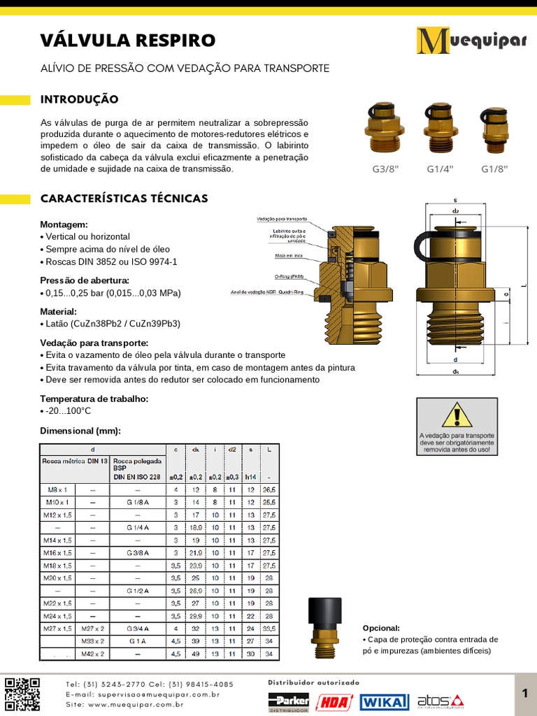 Válvula Respiro | PDF