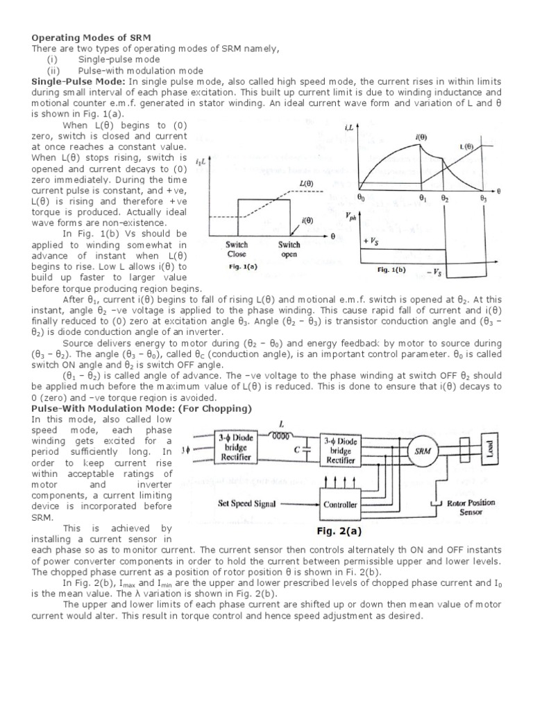 Operating Modes of SRM | PDF | Electric Motor | Power Inverter