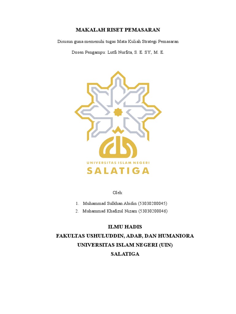 Makalah Riset Pemasaran | PDF