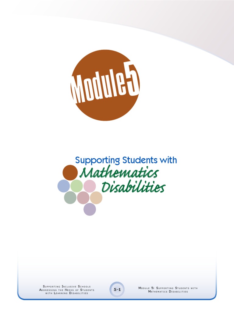 Module 5 | PDF | Mathematics | Inclusion (Education)