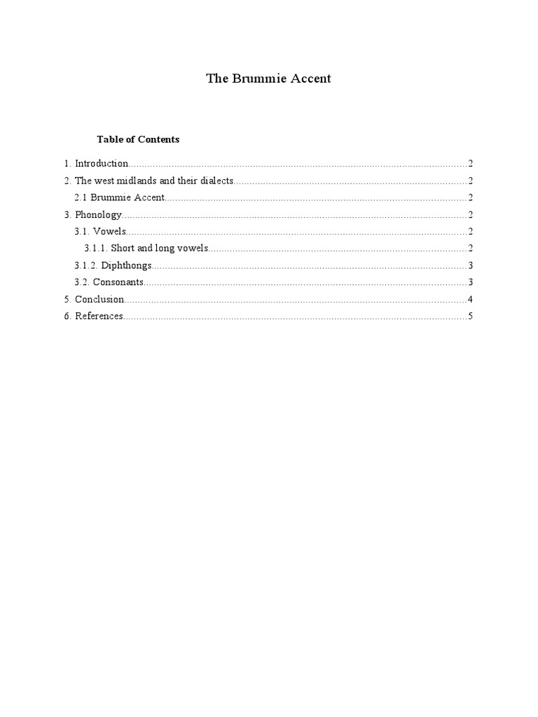 Brummie Accent | PDF