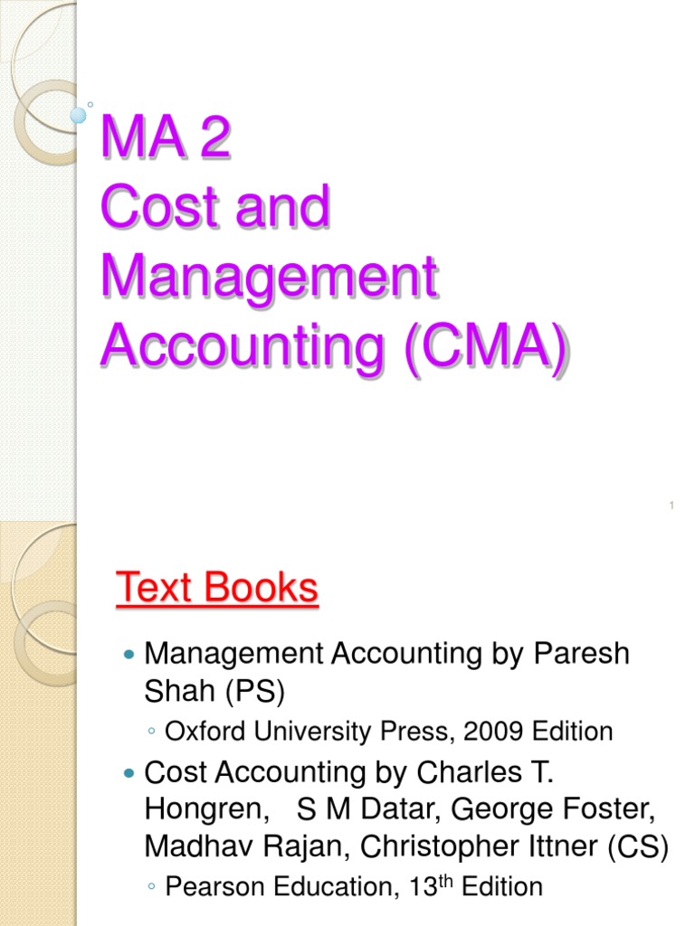 Cost and Management Accounting Overview | PDF | Cost Accounting ...