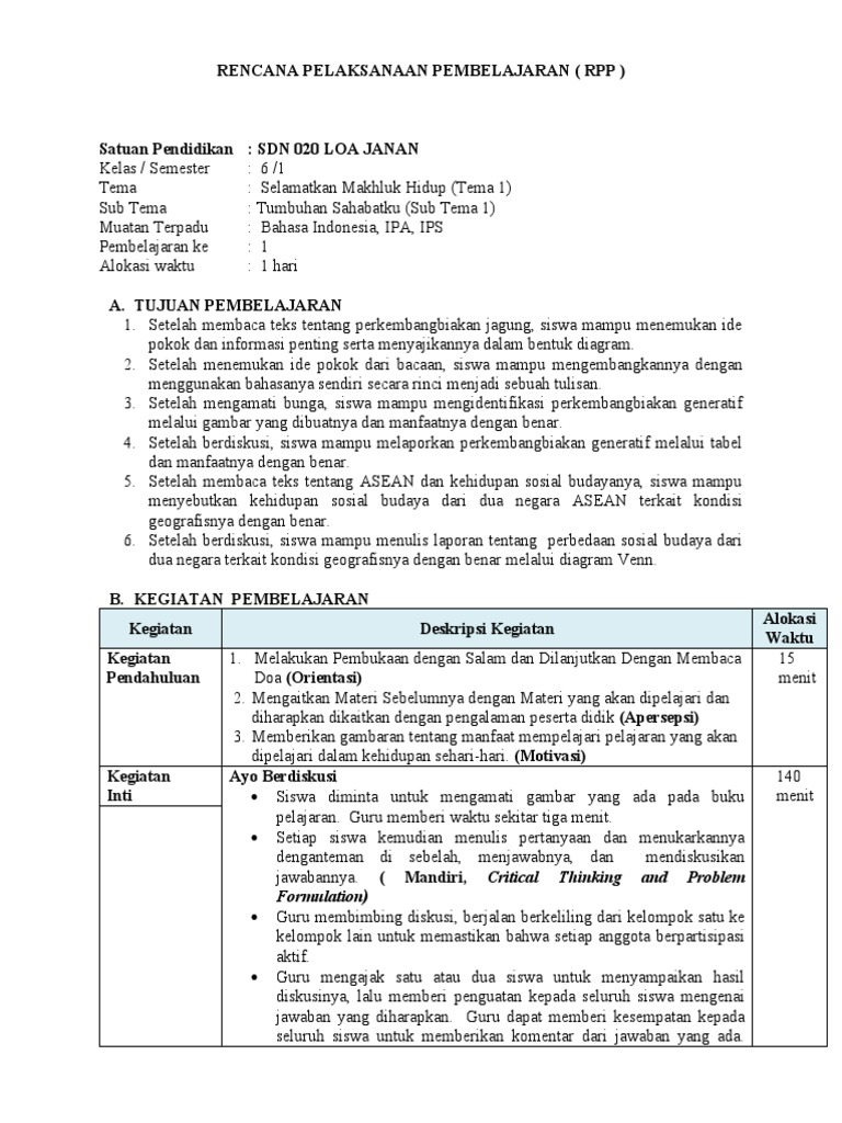 Kelas 6 Semster 1 Pdf