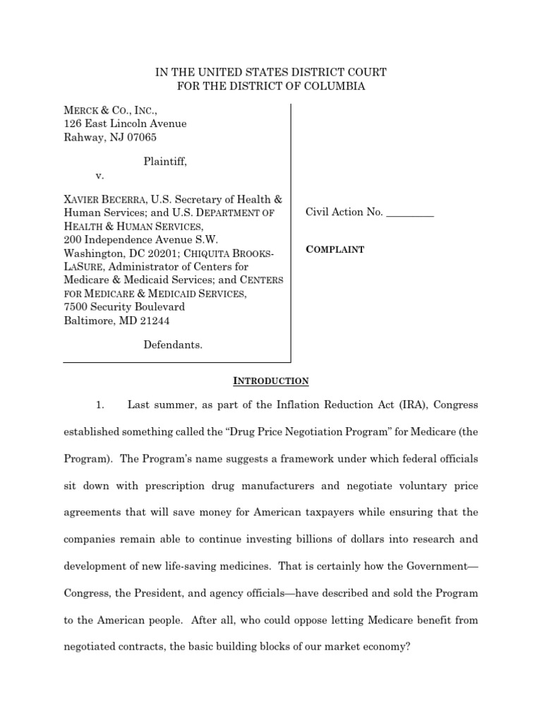 Merck Complaint | PDF