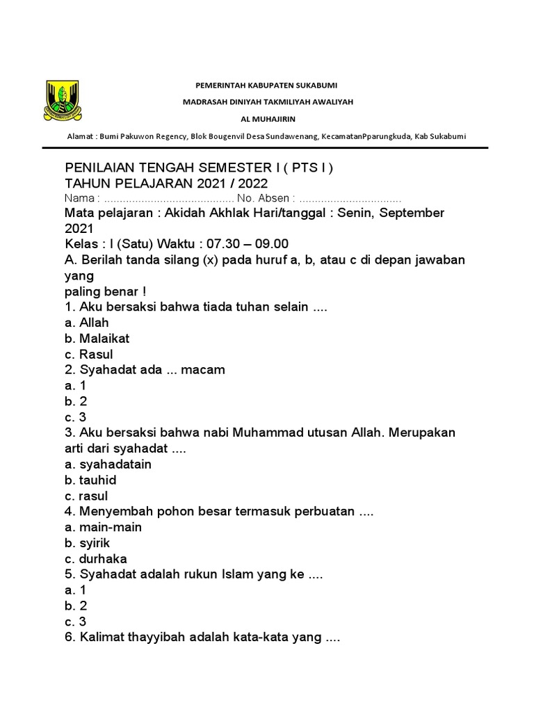 Soal MD Bu Ida | PDF