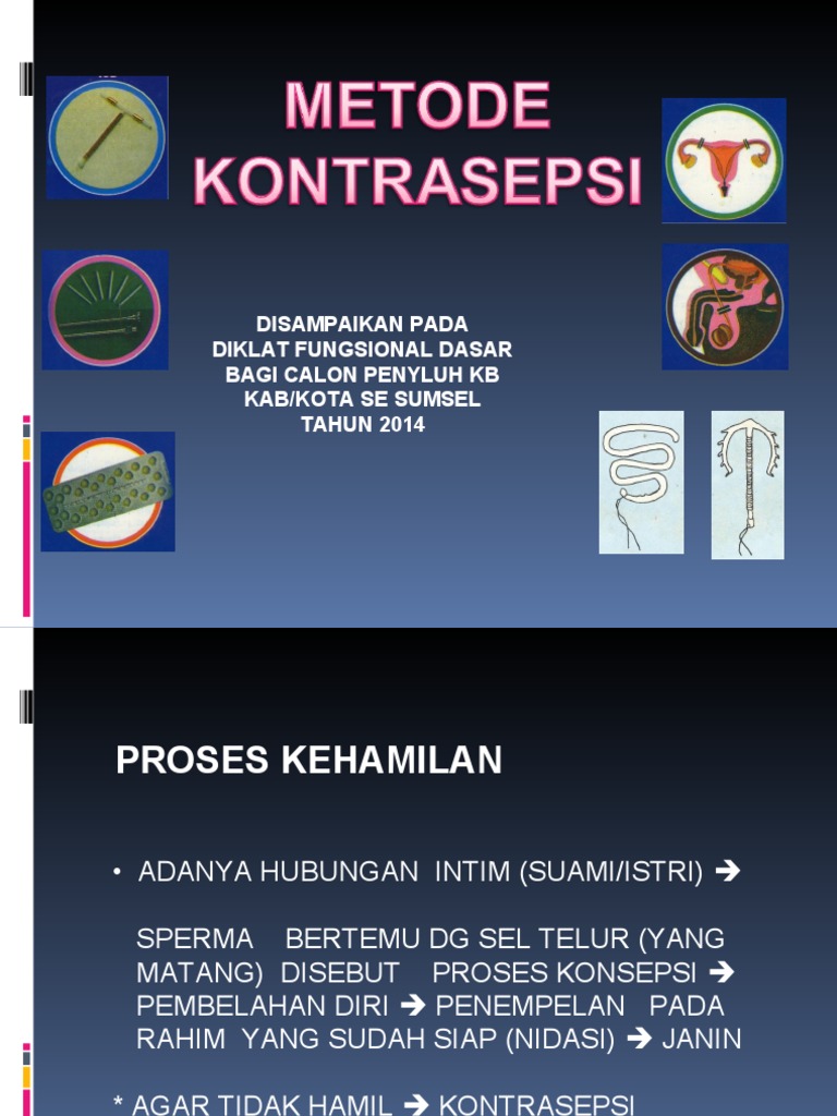 Slide Metode Kontrasepsi Edit | PDF | Kesehatan Holistik