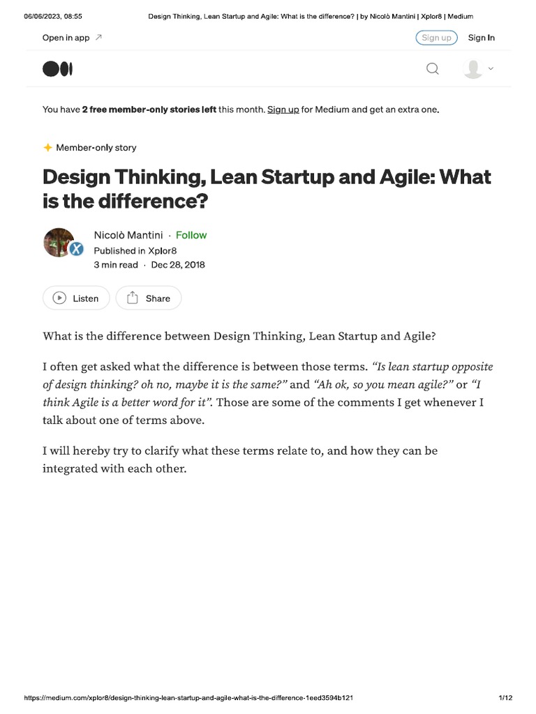 Design Thinking, Lean Startup: Qual A Diferença? | PDF Design Thinking, Lean Startup: Qual A Diferença? | PDF