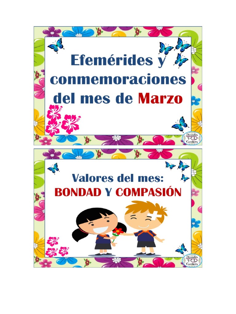 Efemerides Del Mes de Marzo | PDF