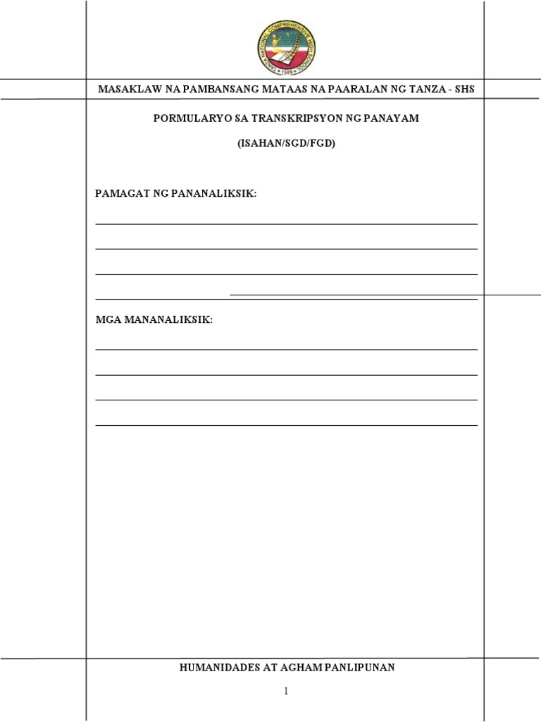4 Dokumento Sa Transkripsyon NG Panayam | PDF