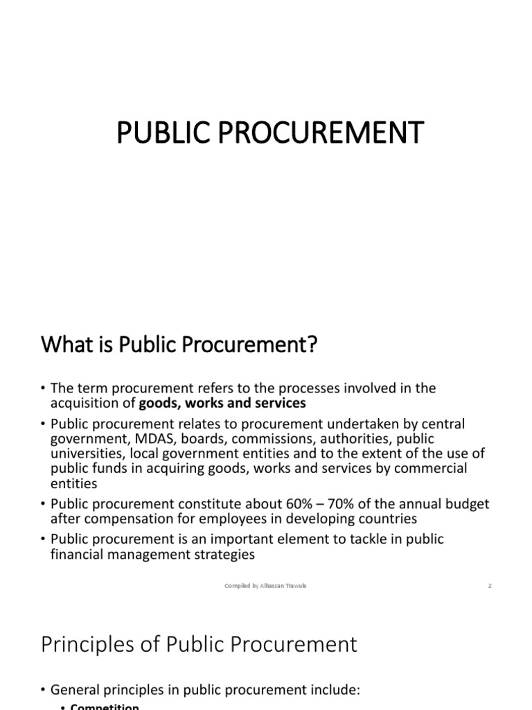 Unit 11 - Public Procurement | PDF | Procurement | Business