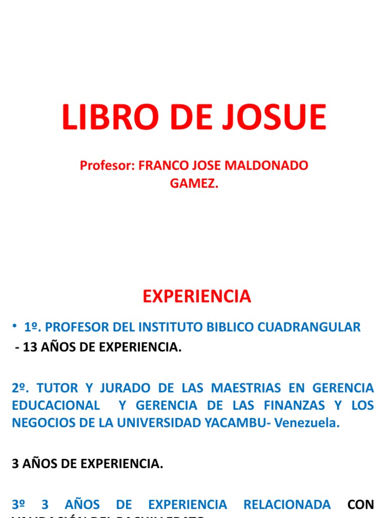 Libro de Josue | PDF | Joshua | Arca de la Alianza