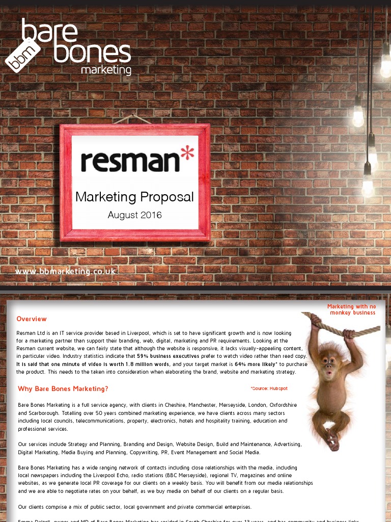 Bare Bones Marketing - Proposal | PDF | Brand | Advertising
