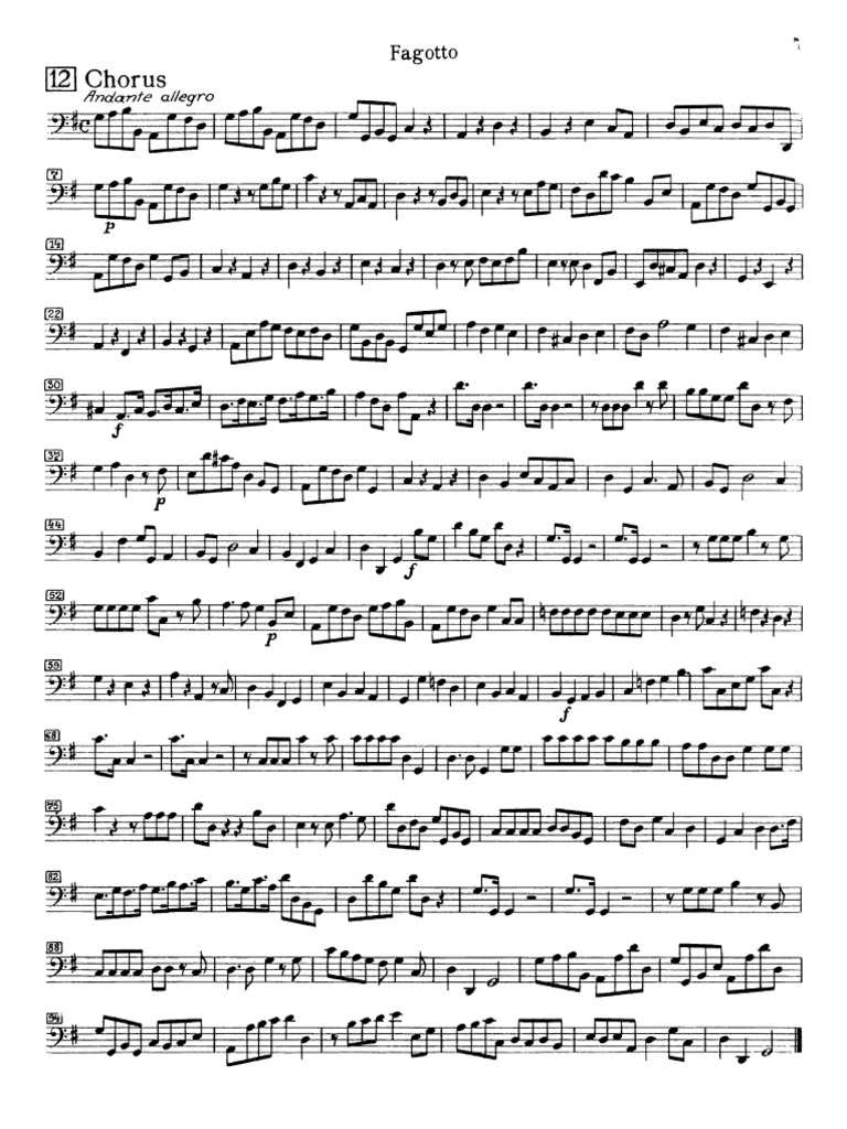 Haendel - For Unto As Child Is Born - Fagotto | PDF