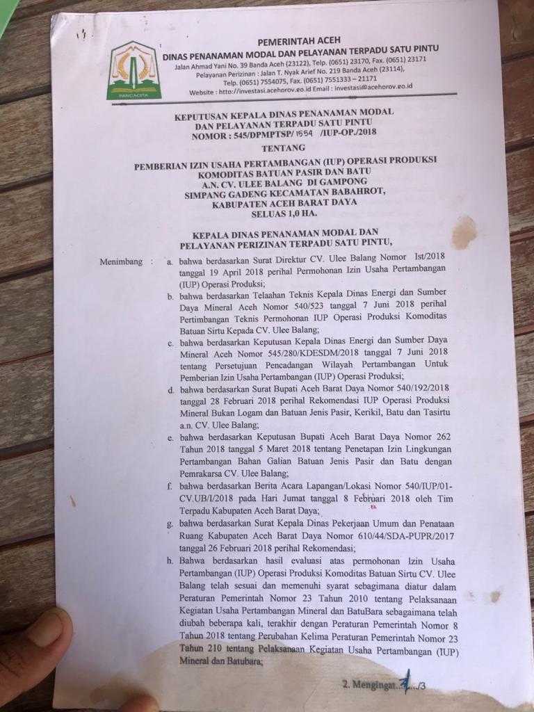 IUP-OP - CV. Ulee Balang | PDF