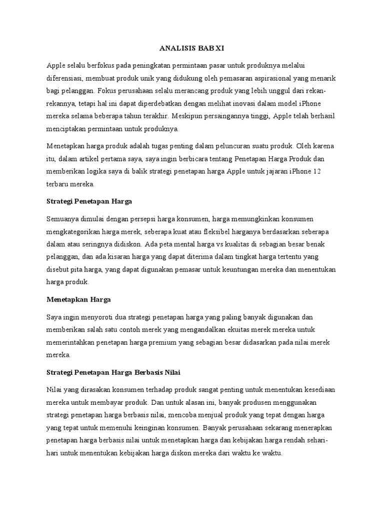 Analisis Bab Xi | PDF