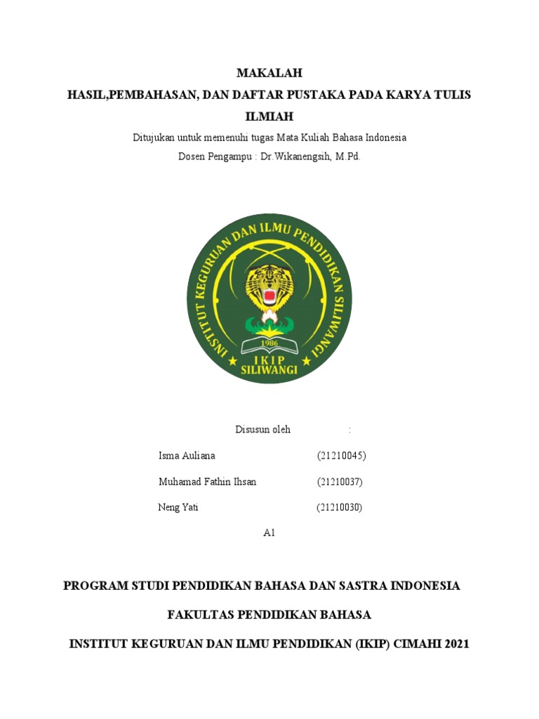 Makalah Karya Tulis Ilmiah | PDF