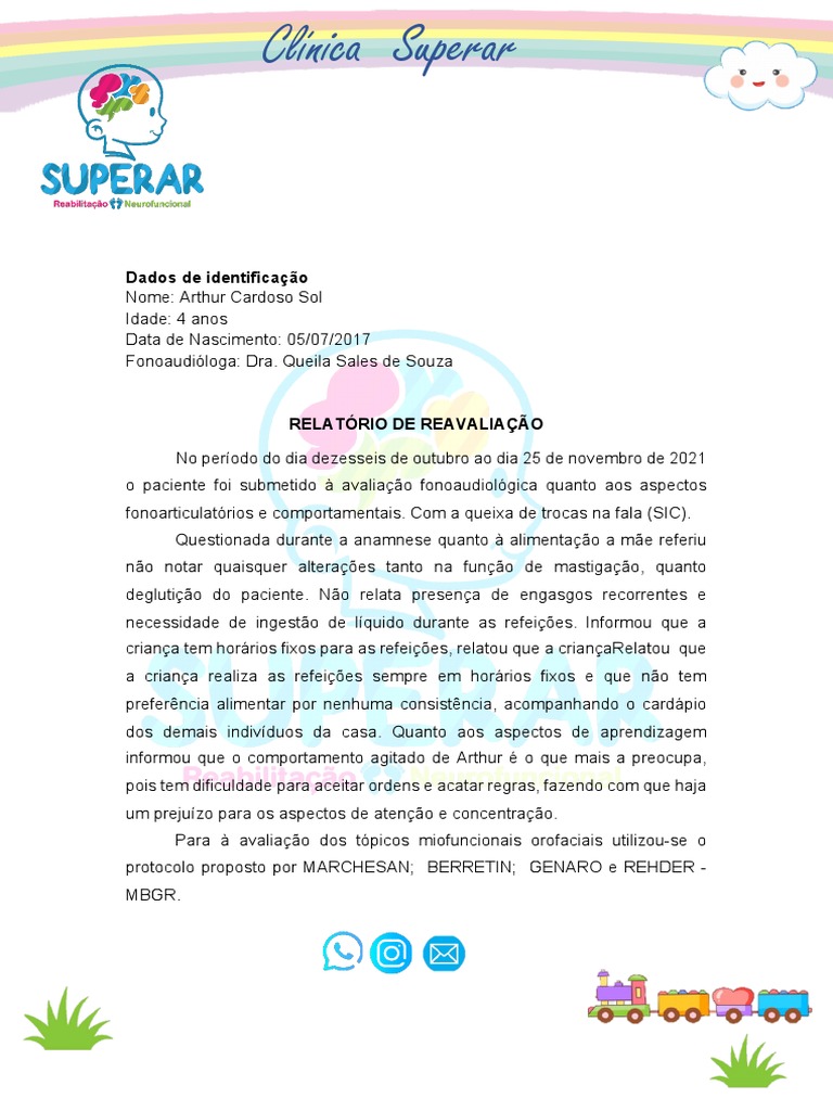 Relatório Arthur Sol | PDF | Língua | Medicina Clínica