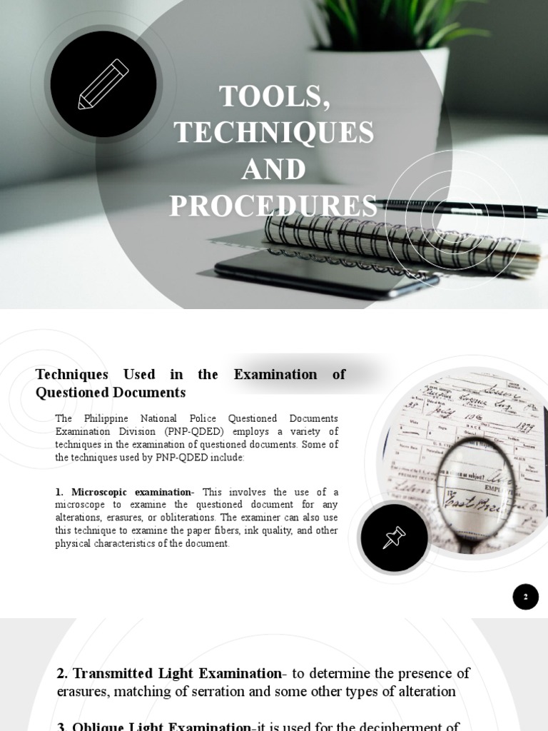 Lesson 5 Tools, Techniques and Procedures | PDF | Ultraviolet | Light