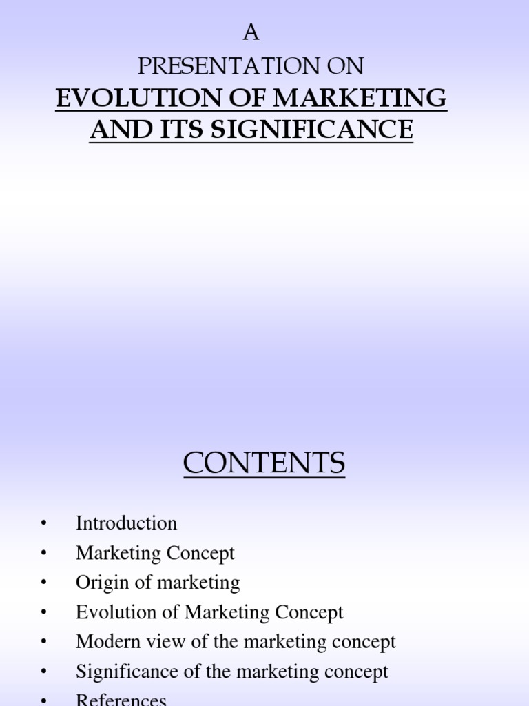 Evolution of Marketing Concepts Explained | PDF | Sales | Marketing