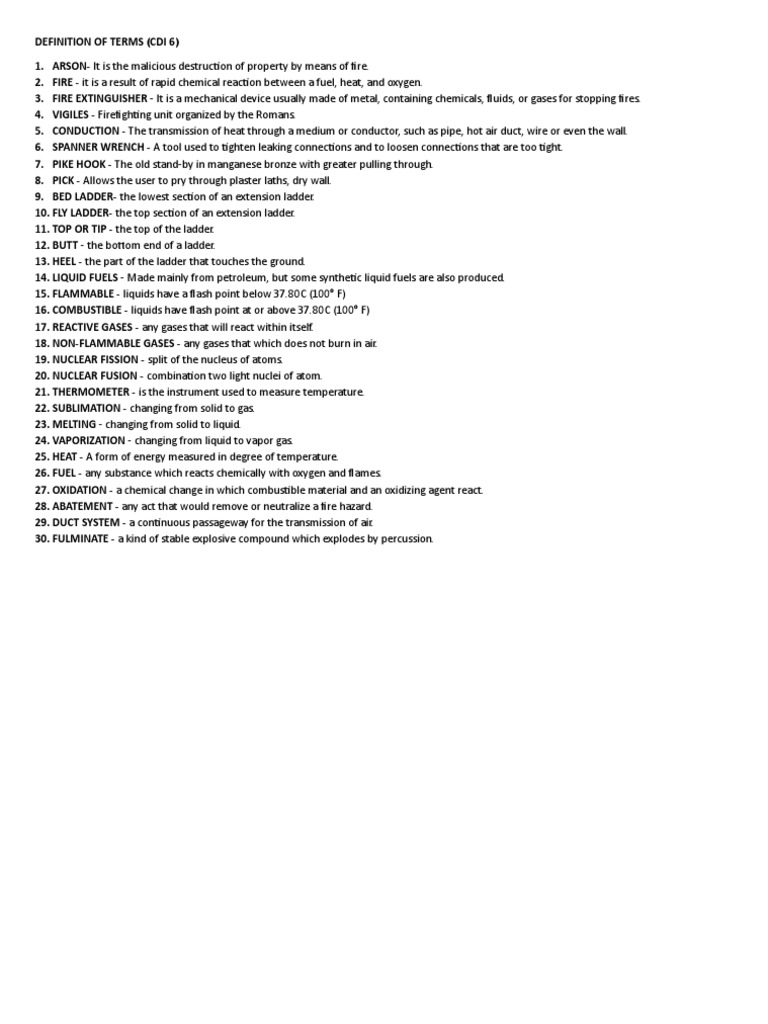 Definition Of Terms PDF