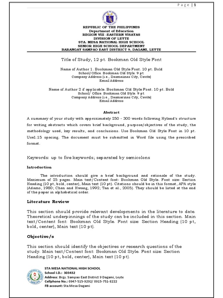 DepEd Research Formats DO14 | PDF