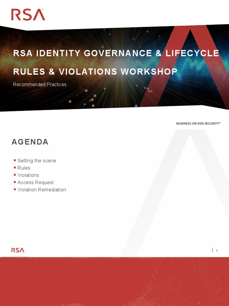 RSA Identity - SoD Workshop v2 | PDF