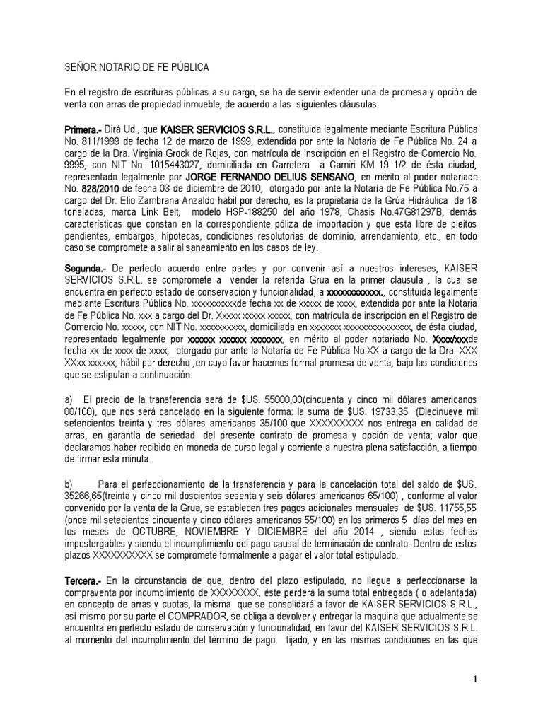 Contrato de Arras | PDF | Ley común | Derecho privado