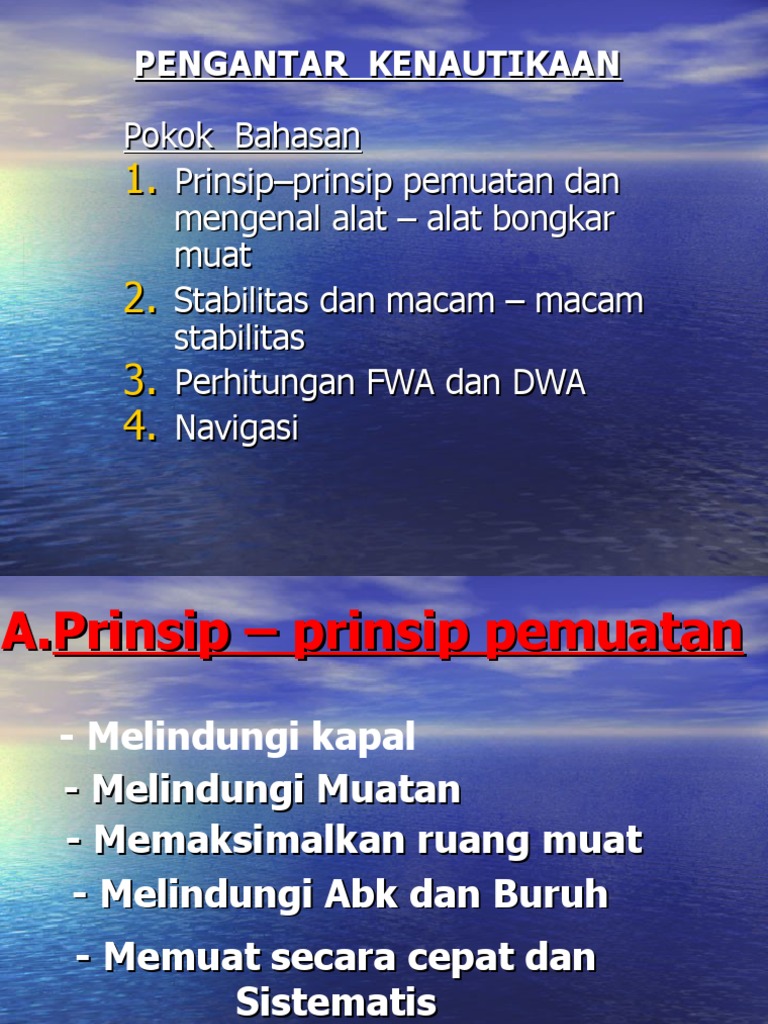 1.penanganan & Pengaturan Muatan (Prinsip2) | PDF