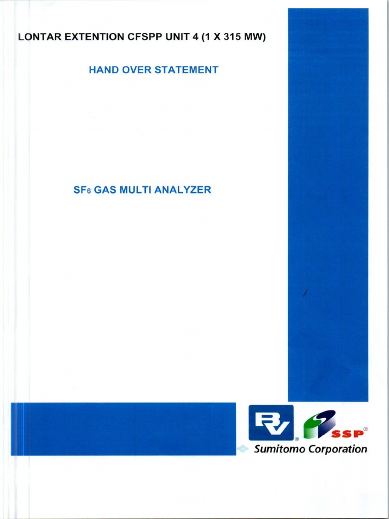 SF6 Gas Multi Analyzer | PDF