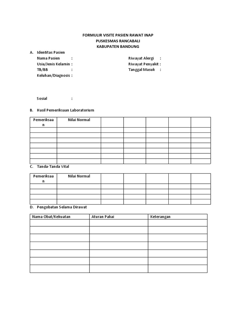 Form Visite | PDF | Pengembangan Diri