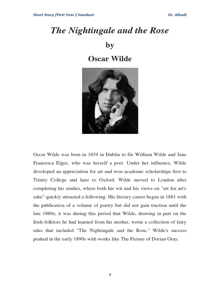 The Nightingale and The Rose | PDF | Love | Reason