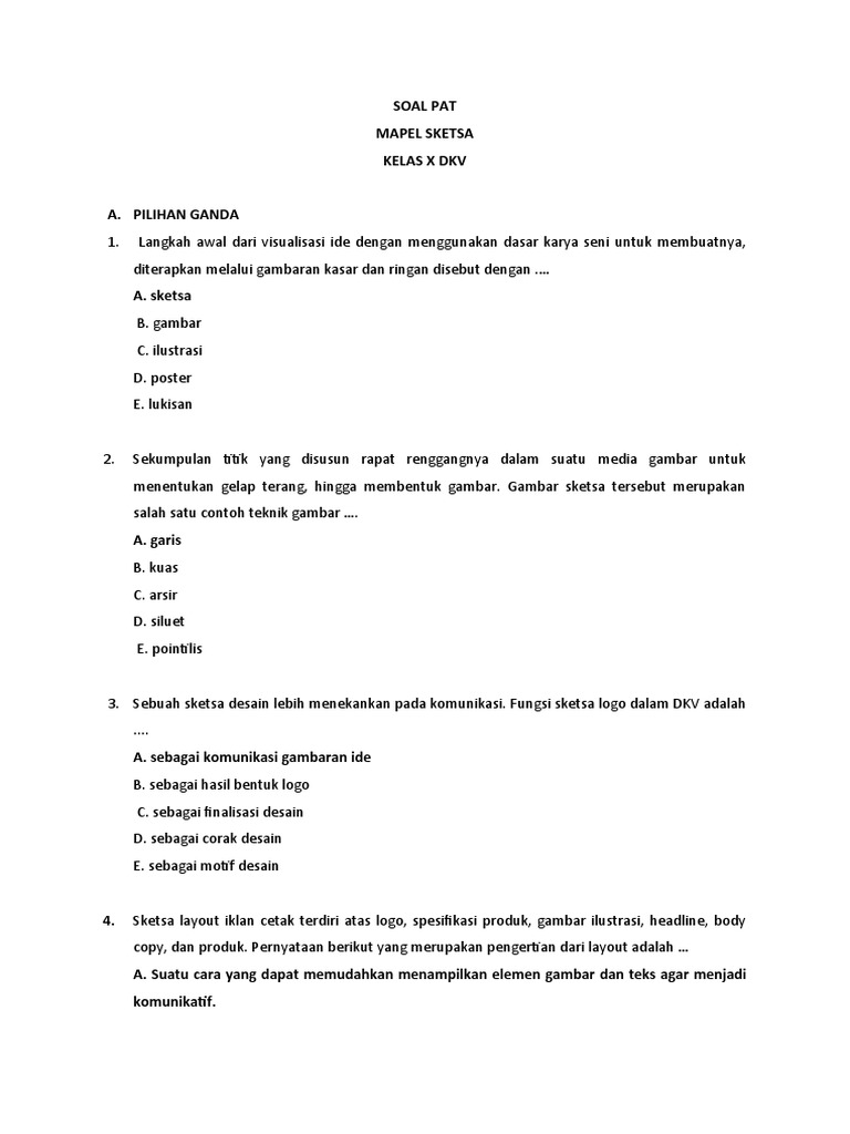Soal Sketsa | PDF