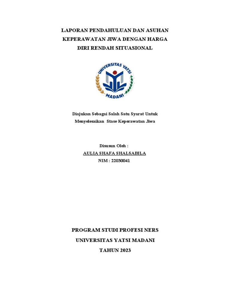 LP Dan Askep Jiwa Hdrs - Aulia Shafa | PDF | Karier & Perkembangan