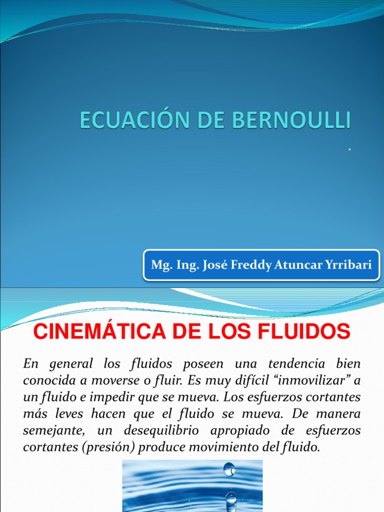 Ecuación de Bernoulli | PDF | Viscosidad | Mecánica de fluidos