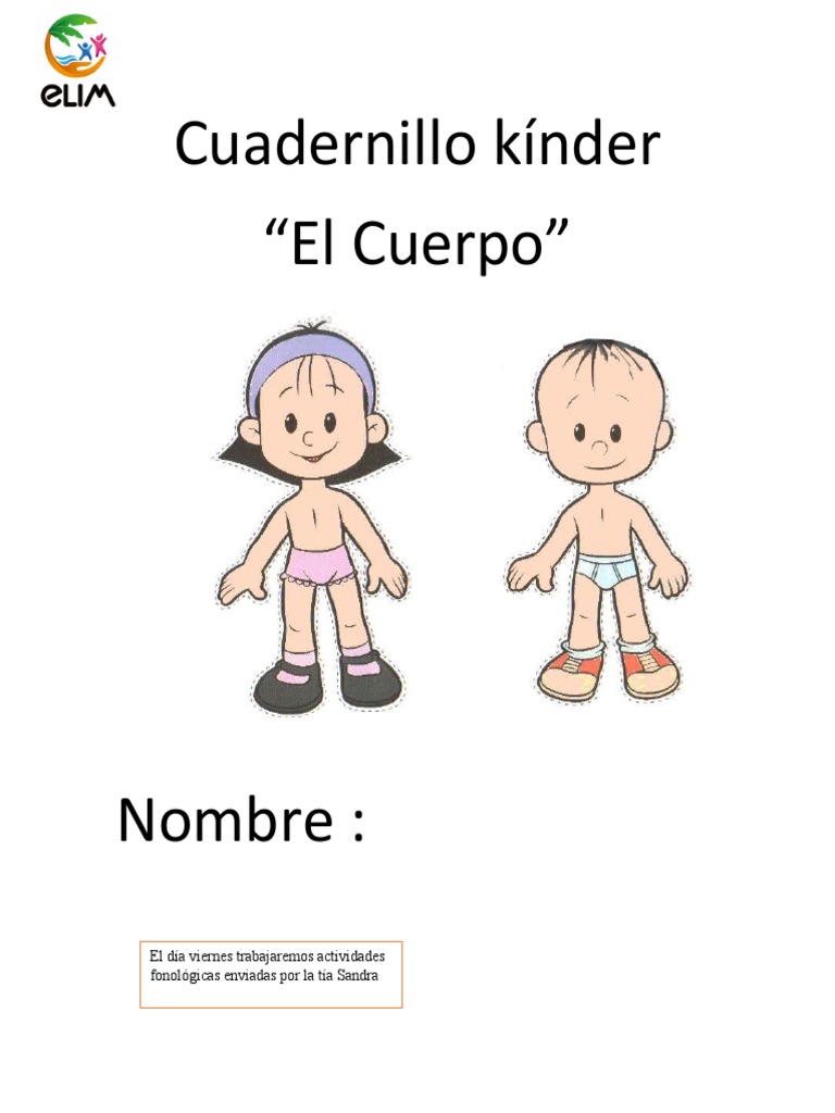 Cuadernillo Kínder El Cuerpo | PDF