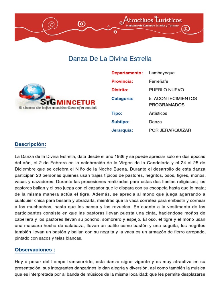 Danza de La Divina Estrella | PDF