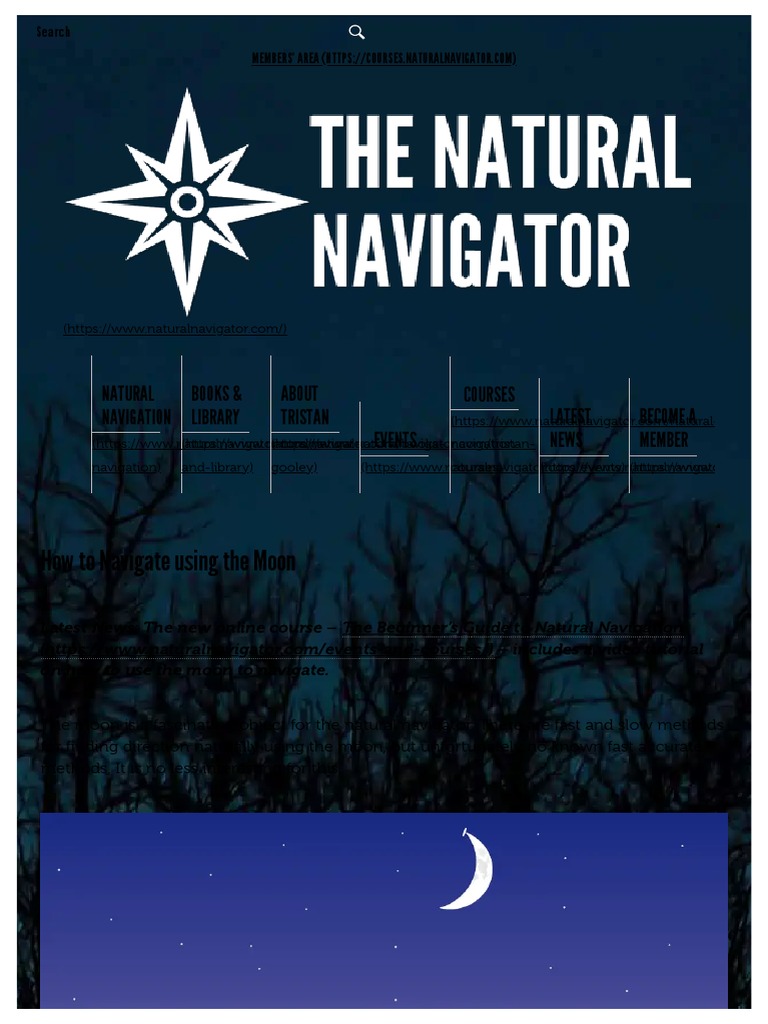 How To Navigate Using The Moon - The Natural Navigator | PDF