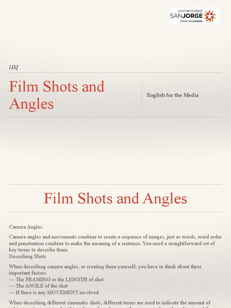 1 Shots and Angles 2 | PDF | Close Up