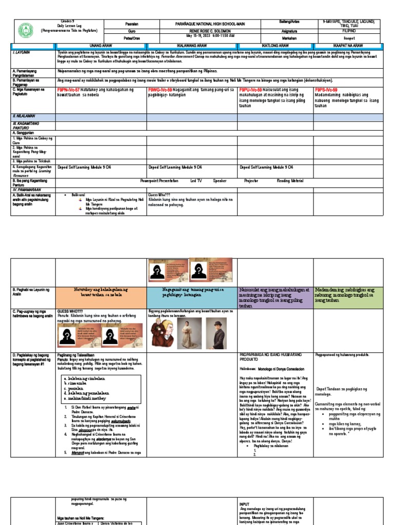 Q4-WEEK3-Mga Tauhan | PDF