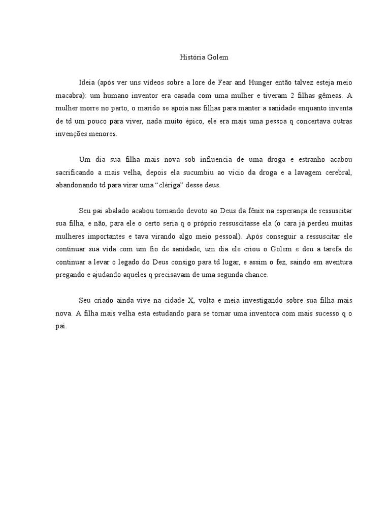 História Golem | PDF